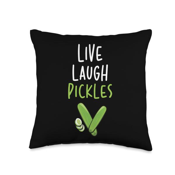 ・Live Laugh Pickles motif with salad cucumbers cucumber vegetables pickles slogan design.・This pickled cucumber salad cu...