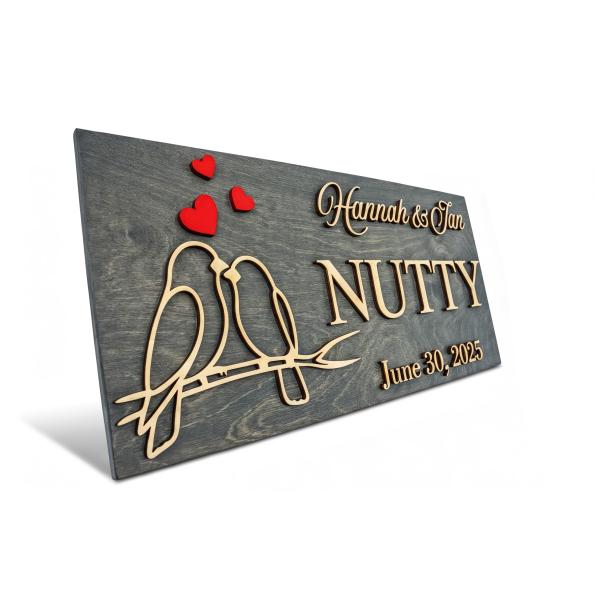 ・Thoughtfully crafted from Baltic birch plywood, this custom wooden sign features your family name and special date.・A c...