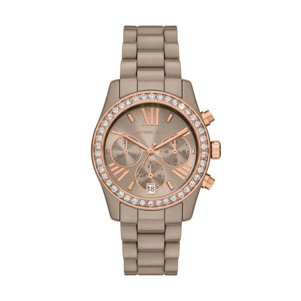 ・TIMELESS ICON: Lexington Lux watches for women in high-shine ceramic feature a larger 38mm case, glitz topring, mink ca...