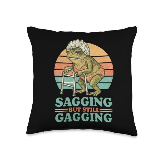・Sagging But Still Gagging, Get this funny old frog toad ironic sarcastic unwearable joke gear, perfect embarrassing, du...