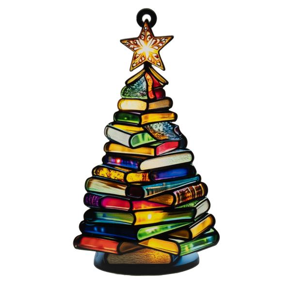 ・? NOTE: This is a flat acrylic ornament with a printed faux stained-glass effect. It is not real stained glass and not ...