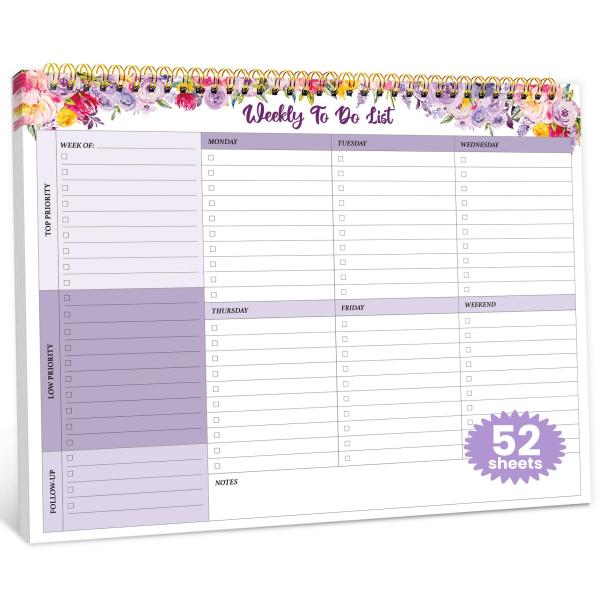 ・【生産性を最大化】当社の週間ToDoリストメモ帳は、優先順位、低優先順位、フォローアップの分類されたセクションを特徴とする包括的なタスク管理システムを提供し、効率的な優先順位付けとタスク完了を保証します。・【柔軟なウィークリープラン】52...