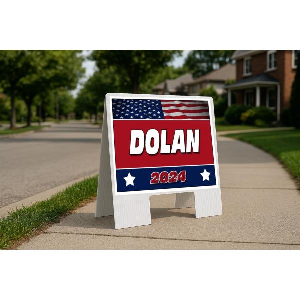 ・Durable Folding A-Frame Sign - Made from industrial-grade coroplast (corrugated plastic) that is lightweight, waterproo...