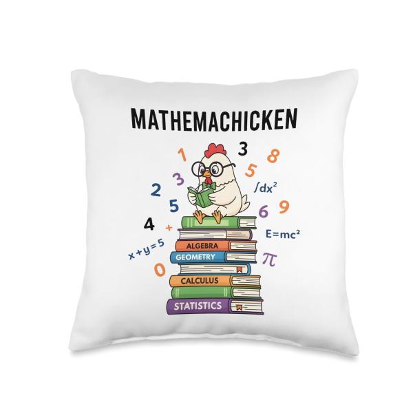 ・Hilarious math chicken pun design for teachers, students, and math lovers with the phrase Mathemachicken. Great for cla...