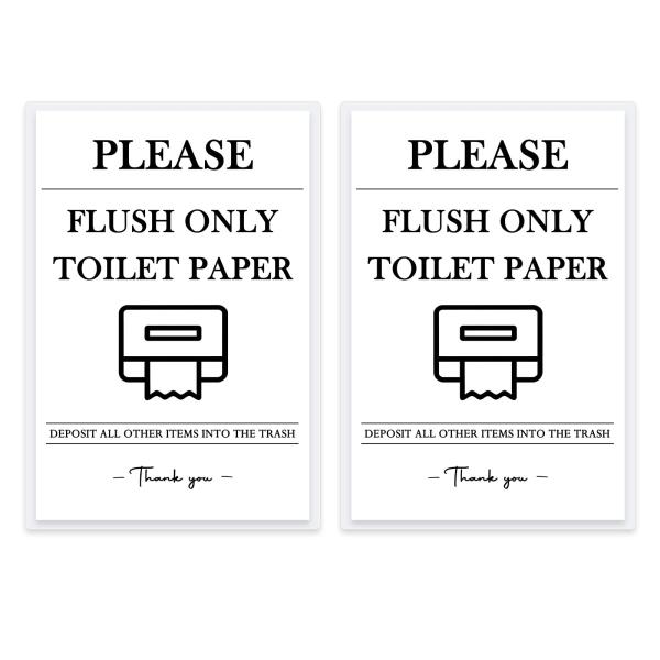 ・1. Clear Instruction, Peace of Mind Helps prevent clogged pipes and septic damage by clearly telling guests to only flu...