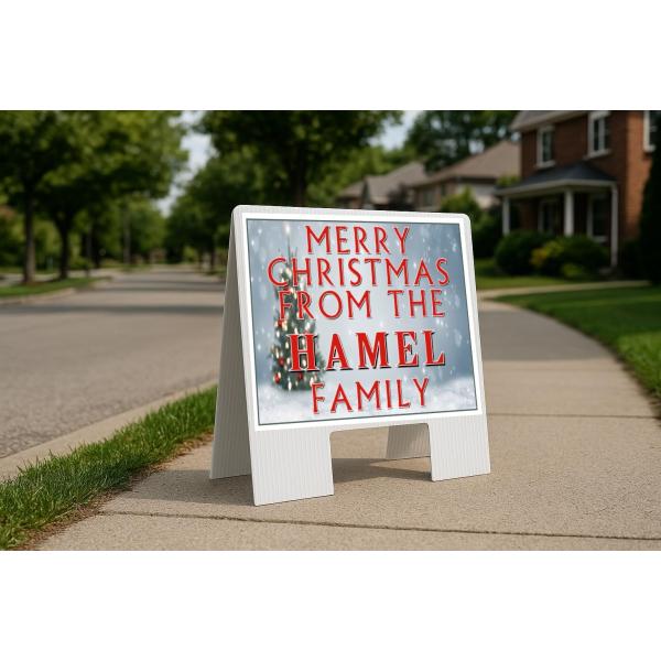 ・Durable Folding A-Frame Sign - Made from industrial-grade coroplast (corrugated plastic) that is lightweight, waterproo...