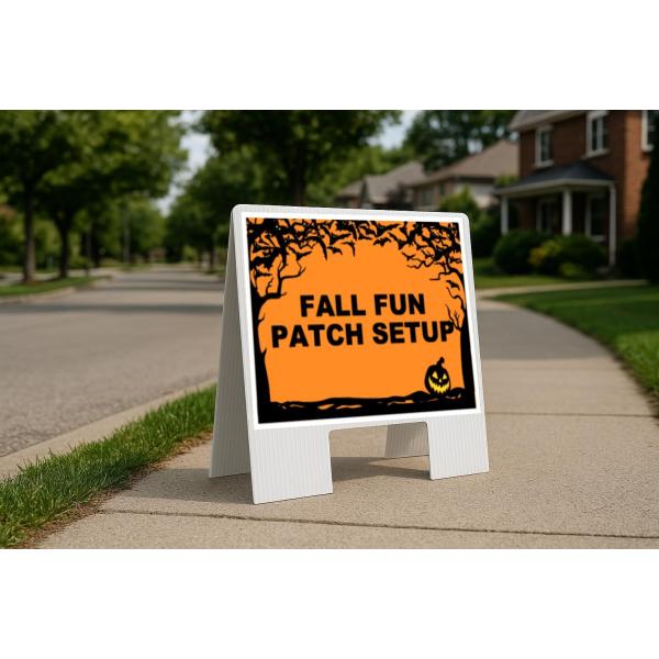 ・Durable Folding A-Frame Sign - Made from industrial-grade coroplast (corrugated plastic) that is lightweight, waterproo...