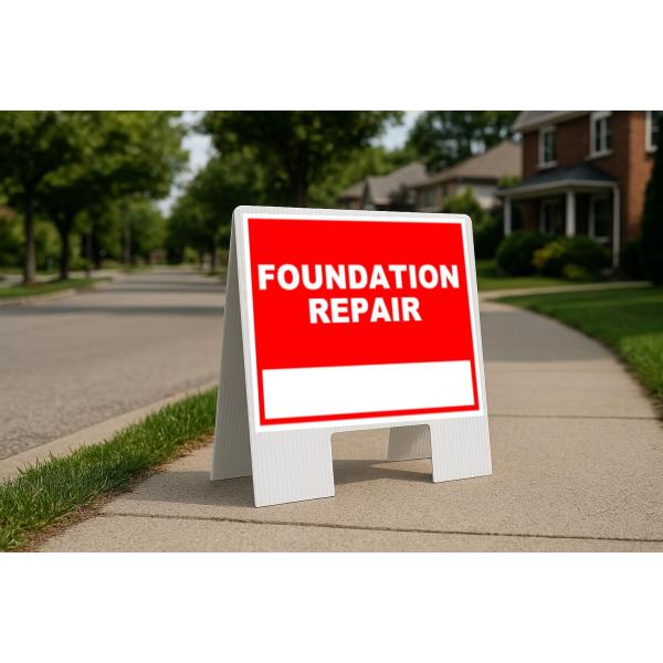 ・Durable Folding A-Frame Sign - Made from industrial-grade coroplast (corrugated plastic) that is lightweight, waterproo...