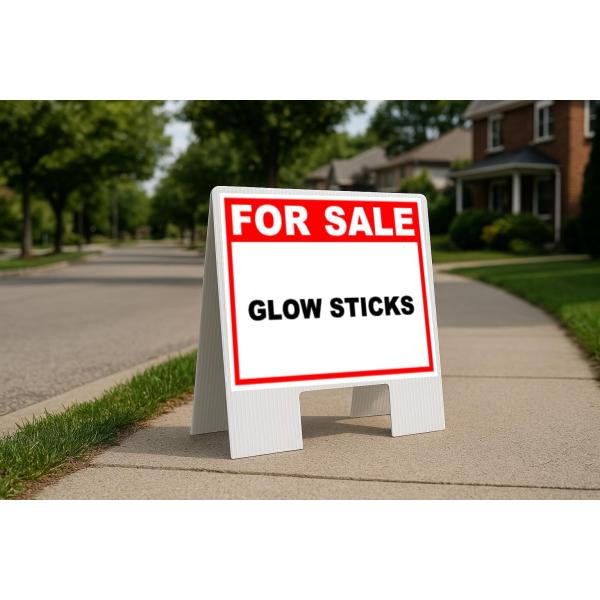 ・Durable Folding A-Frame Sign - Made from industrial-grade coroplast (corrugated plastic) that is lightweight, waterproo...