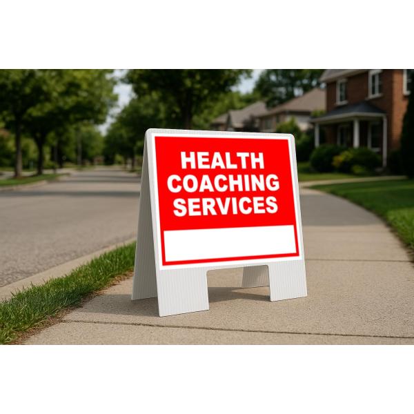 ・Durable Folding A-Frame Sign - Made from industrial-grade coroplast (corrugated plastic) that is lightweight, waterproo...