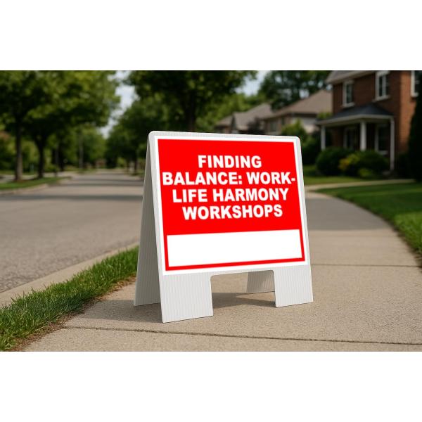 ・Durable Folding A-Frame Sign - Made from industrial-grade coroplast (corrugated plastic) that is lightweight, waterproo...