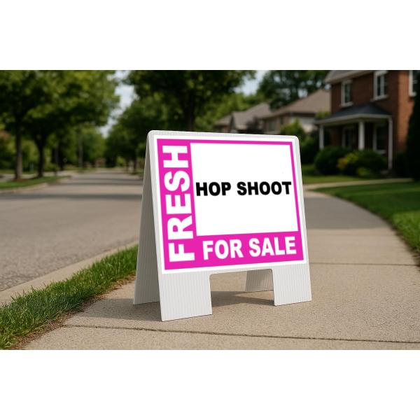 ・Durable Folding A-Frame Sign - Made from industrial-grade coroplast (corrugated plastic) that is lightweight, waterproo...