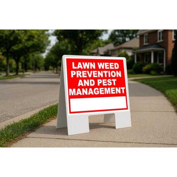 ・Durable Folding A-Frame Sign - Made from industrial-grade coroplast (corrugated plastic) that is lightweight, waterproo...