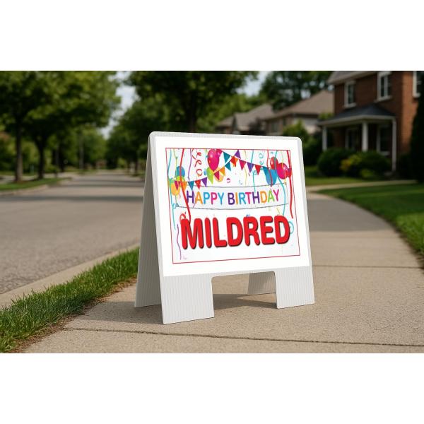 ・Durable Folding A-Frame Sign - Made from industrial-grade coroplast (corrugated plastic) that is lightweight, waterproo...