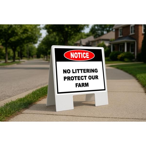 ・Durable Folding A-Frame Sign - Made from industrial-grade coroplast (corrugated plastic) that is lightweight, waterproo...