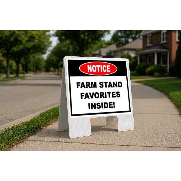 ・Durable Folding A-Frame Sign - Made from industrial-grade coroplast (corrugated plastic) that is lightweight, waterproo...