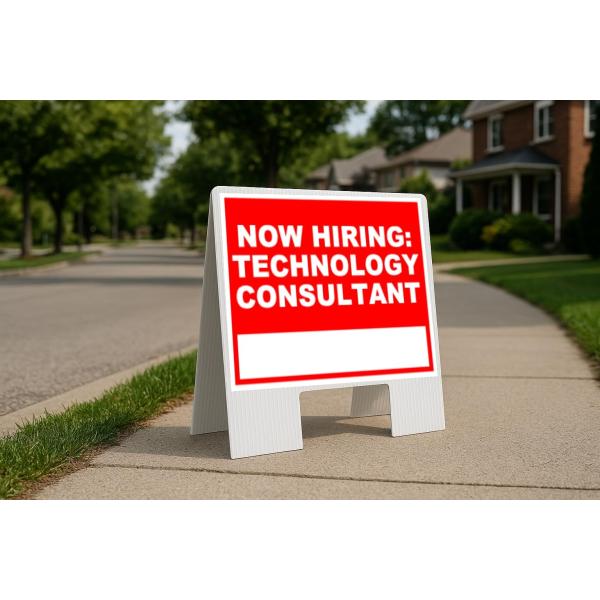 ・Durable Folding A-Frame Sign - Made from industrial-grade coroplast (corrugated plastic) that is lightweight, waterproo...