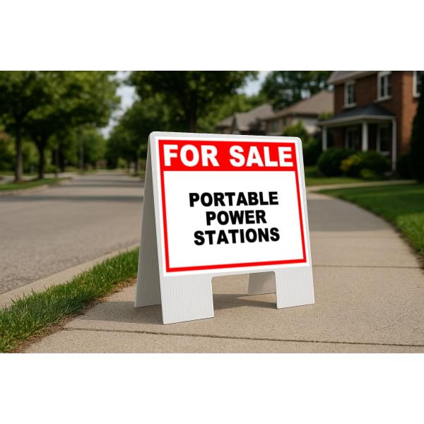 ・Durable Folding A-Frame Sign - Made from industrial-grade coroplast (corrugated plastic) that is lightweight, waterproo...