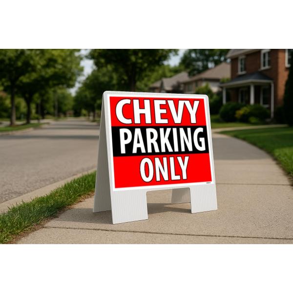 ・Durable Folding A-Frame Sign - Made from industrial-grade coroplast (corrugated plastic) that is lightweight, waterproo...