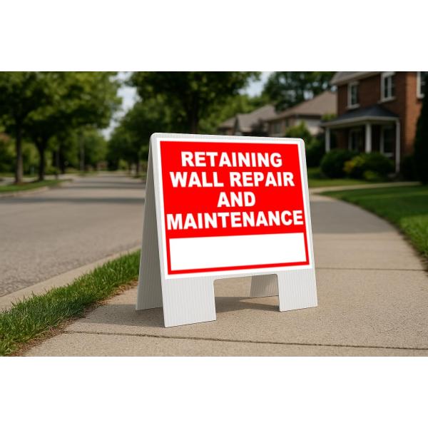 ・Durable Folding A-Frame Sign - Made from industrial-grade coroplast (corrugated plastic) that is lightweight, waterproo...