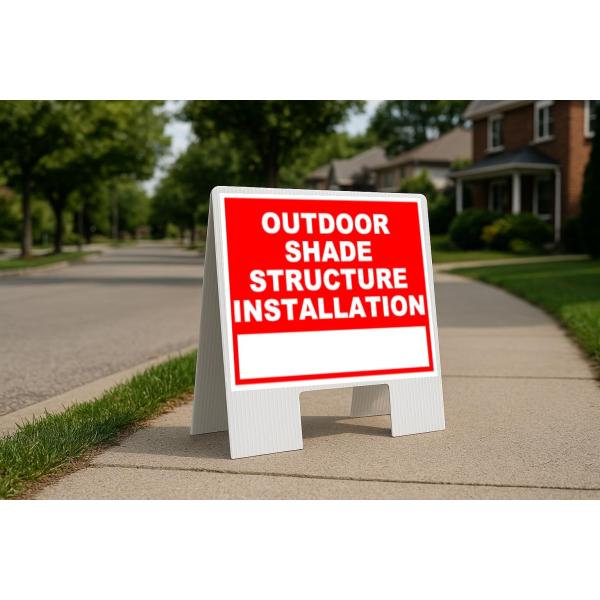 ・Durable Folding A-Frame Sign - Made from industrial-grade coroplast (corrugated plastic) that is lightweight, waterproo...