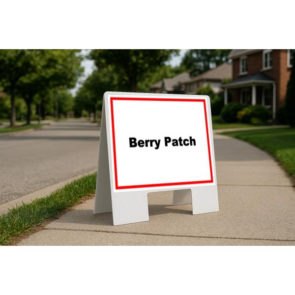 ・Durable Folding A-Frame Sign - Made from industrial-grade coroplast (corrugated plastic) that is lightweight, waterproo...