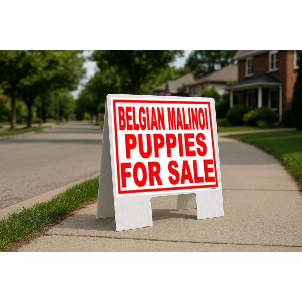 ・Durable Folding A-Frame Sign - Made from industrial-grade coroplast (corrugated plastic) that is lightweight, waterproo...