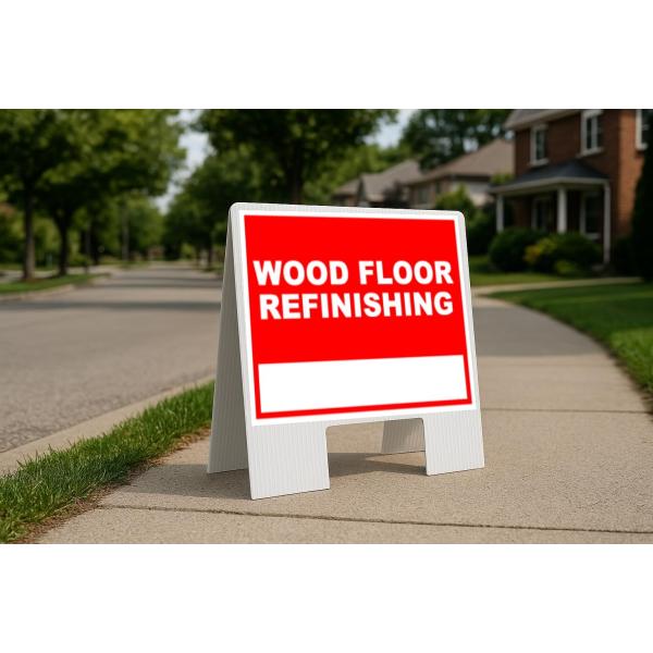 ・Durable Folding A-Frame Sign - Made from industrial-grade coroplast (corrugated plastic) that is lightweight, waterproo...