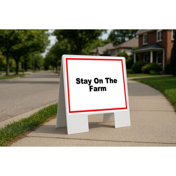 ・Durable Folding A-Frame Sign - Made from industrial-grade coroplast (corrugated plastic) that is lightweight, waterproo...