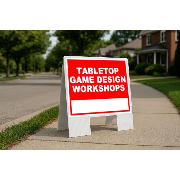 ・Durable Folding A-Frame Sign - Made from industrial-grade coroplast (corrugated plastic) that is lightweight, waterproo...