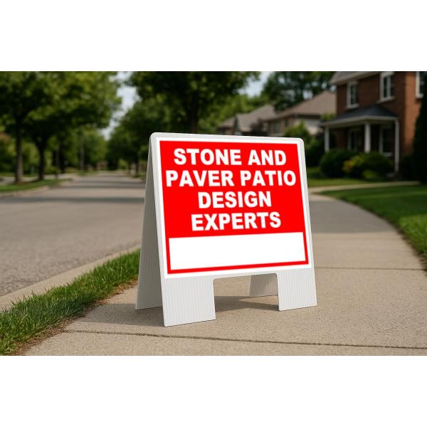 ・Durable Folding A-Frame Sign - Made from industrial-grade coroplast (corrugated plastic) that is lightweight, waterproo...