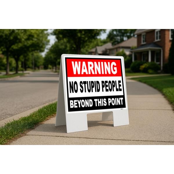 ・Durable Folding A-Frame Sign - Made from industrial-grade coroplast (corrugated plastic) that is lightweight, waterproo...