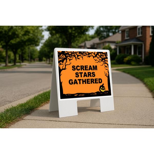・Durable Folding A-Frame Sign - Made from industrial-grade coroplast (corrugated plastic) that is lightweight, waterproo...