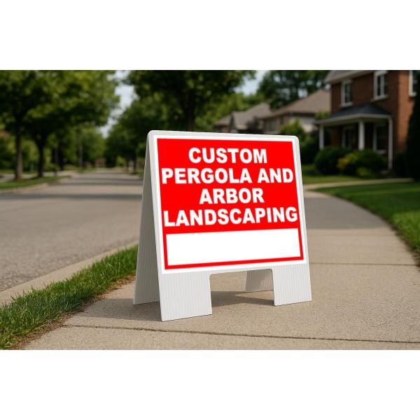 ・Durable Folding A-Frame Sign - Made from industrial-grade coroplast (corrugated plastic) that is lightweight, waterproo...