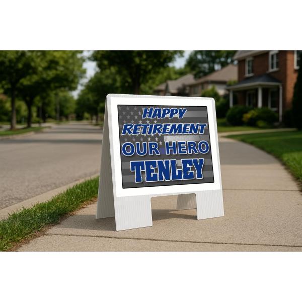・Durable Folding A-Frame Sign - Made from industrial-grade coroplast (corrugated plastic) that is lightweight, waterproo...