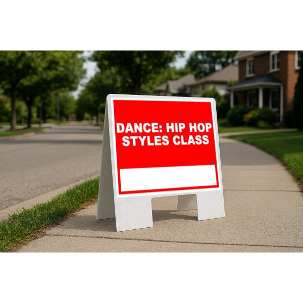 ・Durable Folding A-Frame Sign - Made from industrial-grade coroplast (corrugated plastic) that is lightweight, waterproo...