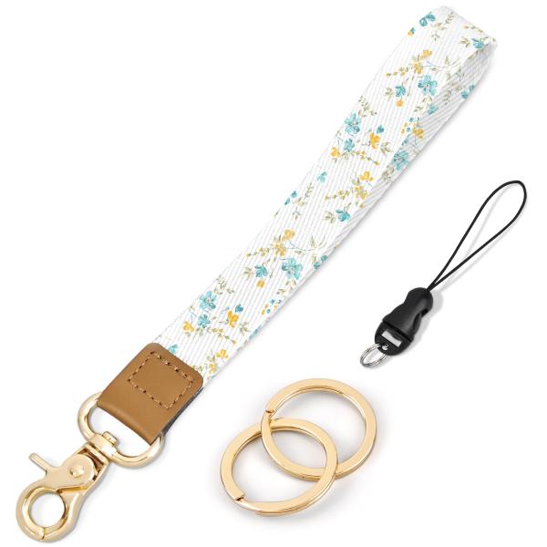 ・万能なリストレットストラップ:このリストレットキーホルダーには2つのメタルキーチェーンと黒いロープが付いており、鍵、IDカード、名刺ホルダー、財布などを簡単に持ち運ぶことができます。 この素敵なリストバンドキーチェーンは、日常生活に非常に...