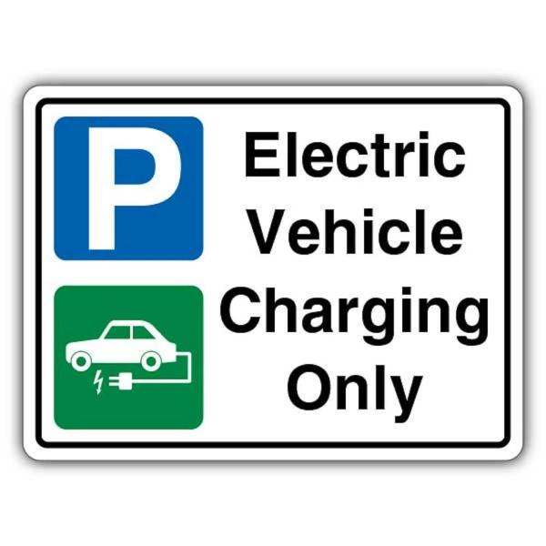 ・Wording ＆ Purpose - Sign reads "Electric Vehicle Charging Only"; designed to clearly communicate essential site informa...