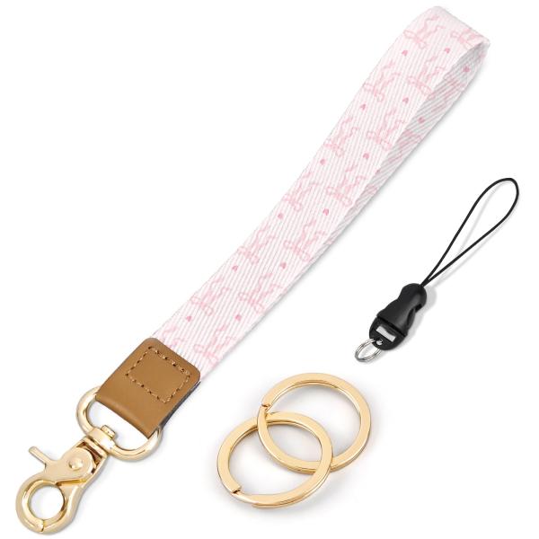 ・万能なリストレットストラップ:このリストレットキーホルダーには2つのメタルキーチェーンと黒いロープが付いており、鍵、IDカード、名刺ホルダー、財布などを簡単に持ち運ぶことができます。 この素敵なリストバンドキーチェーンは、日常生活に非常に...