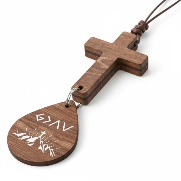 ・? Handcrafted Wooden Pendant - Made from high-quality dark wood with smooth finish and engraved symbolic details. Each ...
