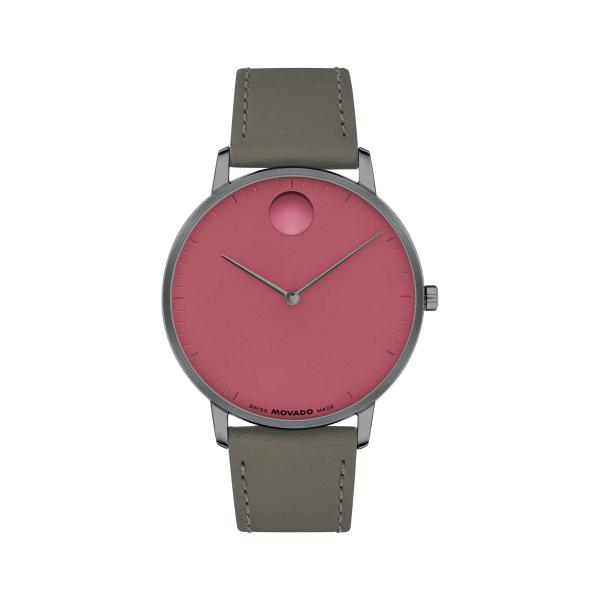 ・The Face Collection explores modern minimalism through the art of color.・This 41mm two-hand watch features a grey PVD c...