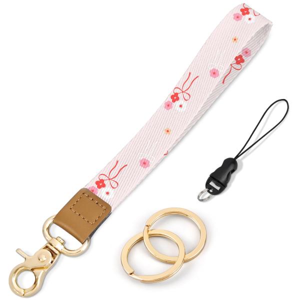 ・万能リストレットストラップ:このリストレットキーホルダーには2つのメタルキーチェーンと黒いロープが付いており、鍵、IDカード、名刺ホルダー、財布などを簡単に持ち運ぶことができます。 この素敵なリストバンドキーチェーンは、日常生活に非常に適...