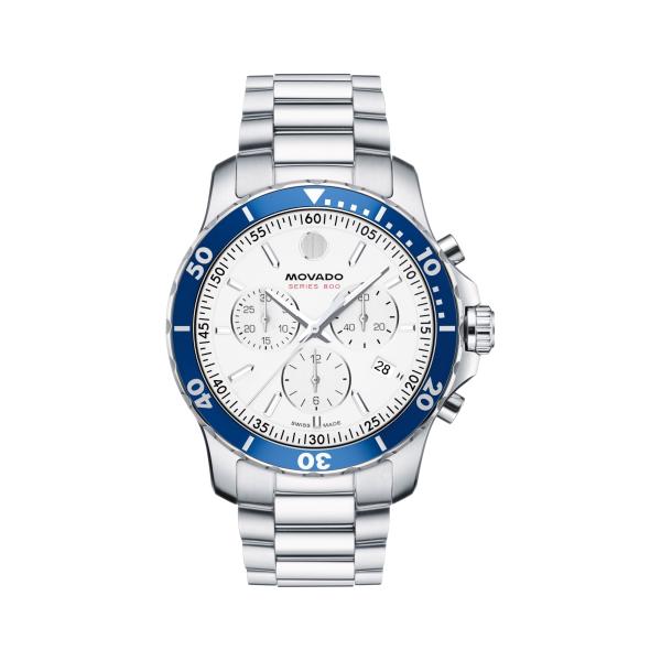 ・The Series 800 is a modern take on a timeless sport-inspired silhouette.・Men's Movado Series 800, Stainless Steel and A...