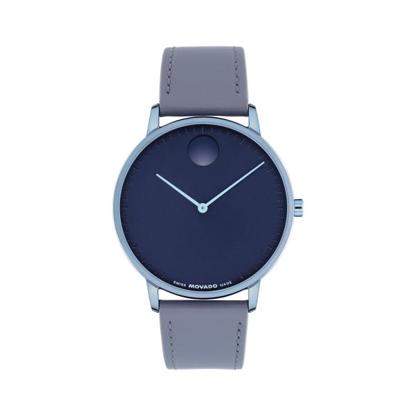 ・The Face Collection explores modern minimalism through the art of color.・Movado Face, Ionic Plated Ice Blue Steel Case,...