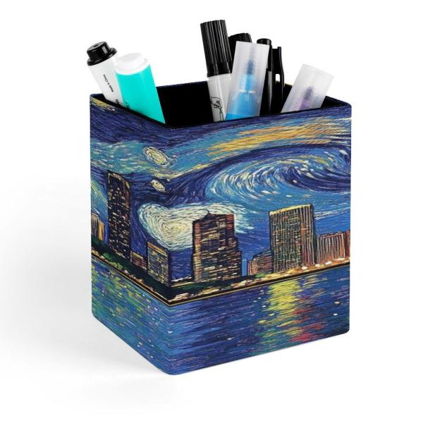 ・Material: The surface of the pen holder is made of leather, which is sturdy, durable, comfortable to the touch, and not...