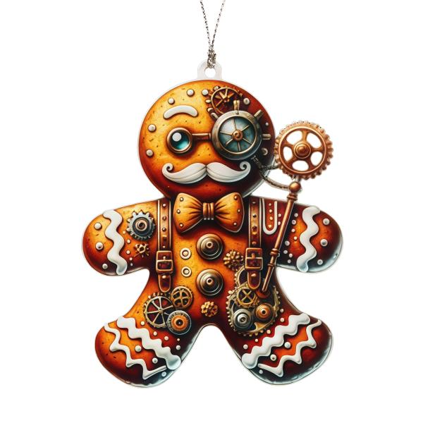 ・?? Christmas Ornaments 2025 - Steampunk Gingerbread Design: A creative holiday keepsake combining classic gingerbread m...