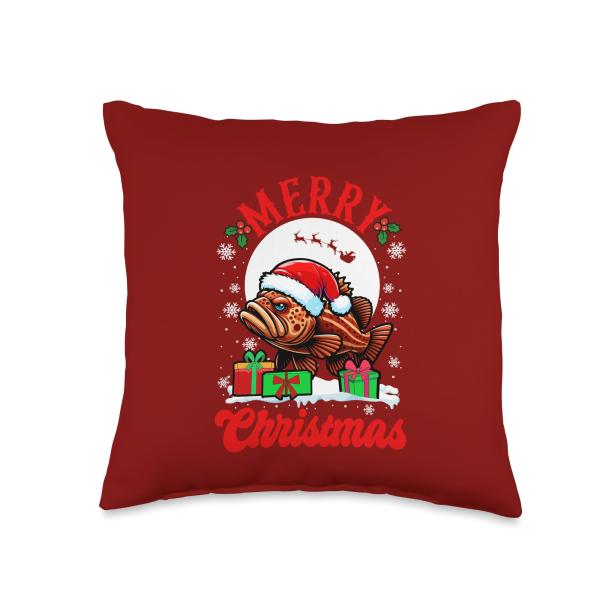 ・This Merry Christmas Santa Grouper Xmas Box Funny Fishing Fisher costume is for dad, mom, grandma, grandpa, uncle, aunt...
