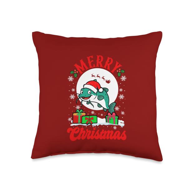 ・This Merry Christmas Santa Catfish Xmas Box Funny Fishing Fisher costume is for dad, mom, grandma, grandpa, uncle, aunt...