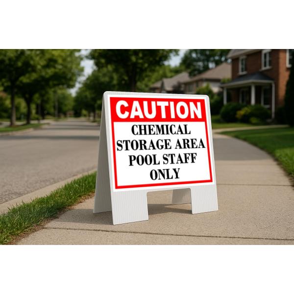 ・Durable Folding A-Frame Sign - Made from industrial-grade coroplast (corrugated plastic) that is lightweight, waterproo...