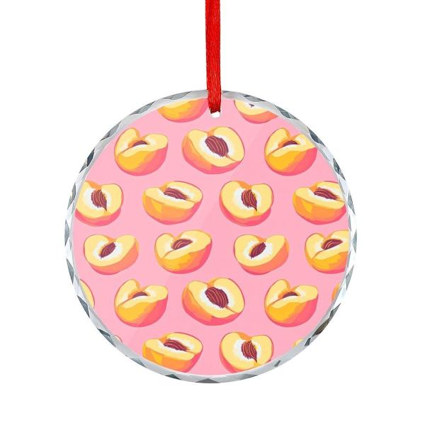 ・Material: The personalized circle glass ornament is made of glass material,which is sturdy,lightweight,and easy for han...